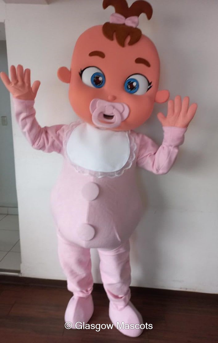 Gender reveal Baby Girl Mascot - Hire in Post Code